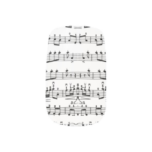 Black and White Sheet Music Minx Nails Minx Nail Art | Zazzle