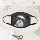 Black and White Shih Tzu dog face mask | Zazzle