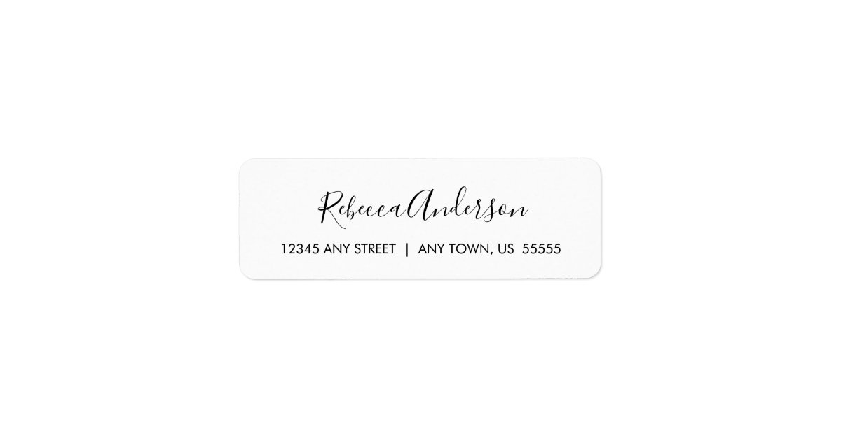 Black and White Simple and Elegant Label | Zazzle