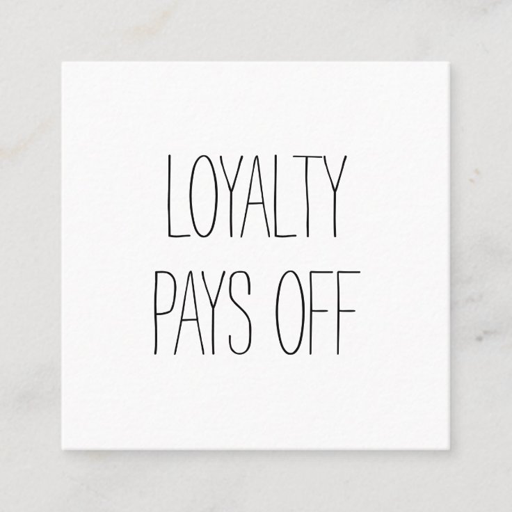 Black and white simple modern minimalist loyalty card | Zazzle
