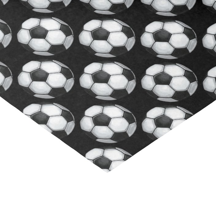 Black and White Soccer Ball Pattern Tissue Paper | Zazzle.com