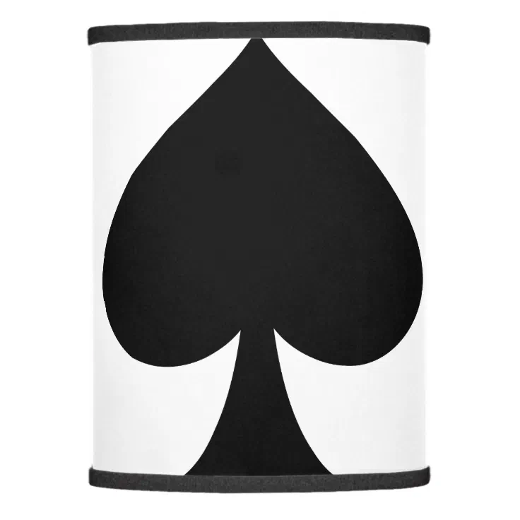 Black and White Spade Table Lamp Shade | Zazzle