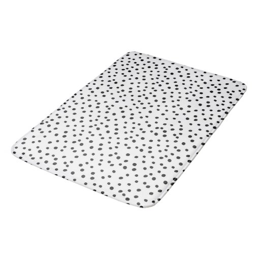 Black and White Spots Bath Mat | Zazzle