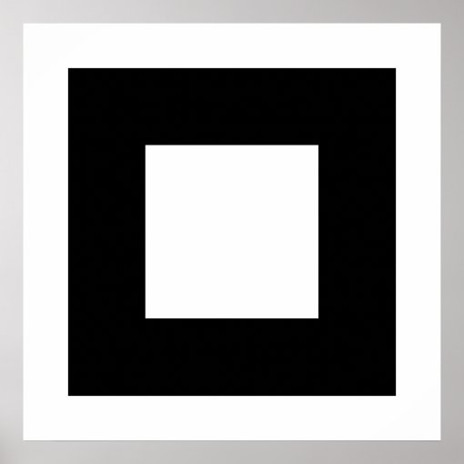Black and White Square Design. Poster | Zazzle