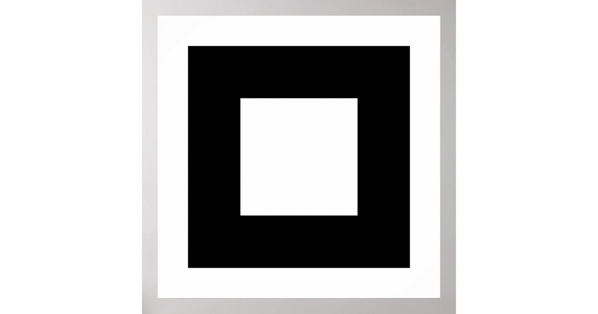 Black and White Square Design. Poster | Zazzle