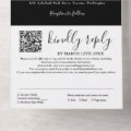 Black And White String Lights QR Code Wedding All In One Invitation ...