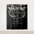Black And White String Lights Wedding Backdrop | Zazzle