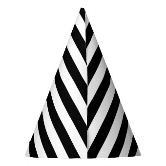 Black and White Stripe Pattern Party Hat | Zazzle