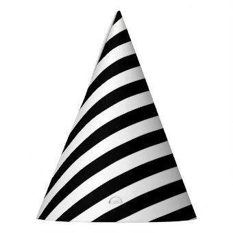 Black and White Stripe Pattern Party Hat | Zazzle