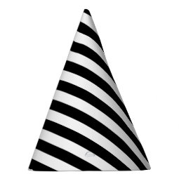 Black and White Stripe Pattern Party Hat | Zazzle