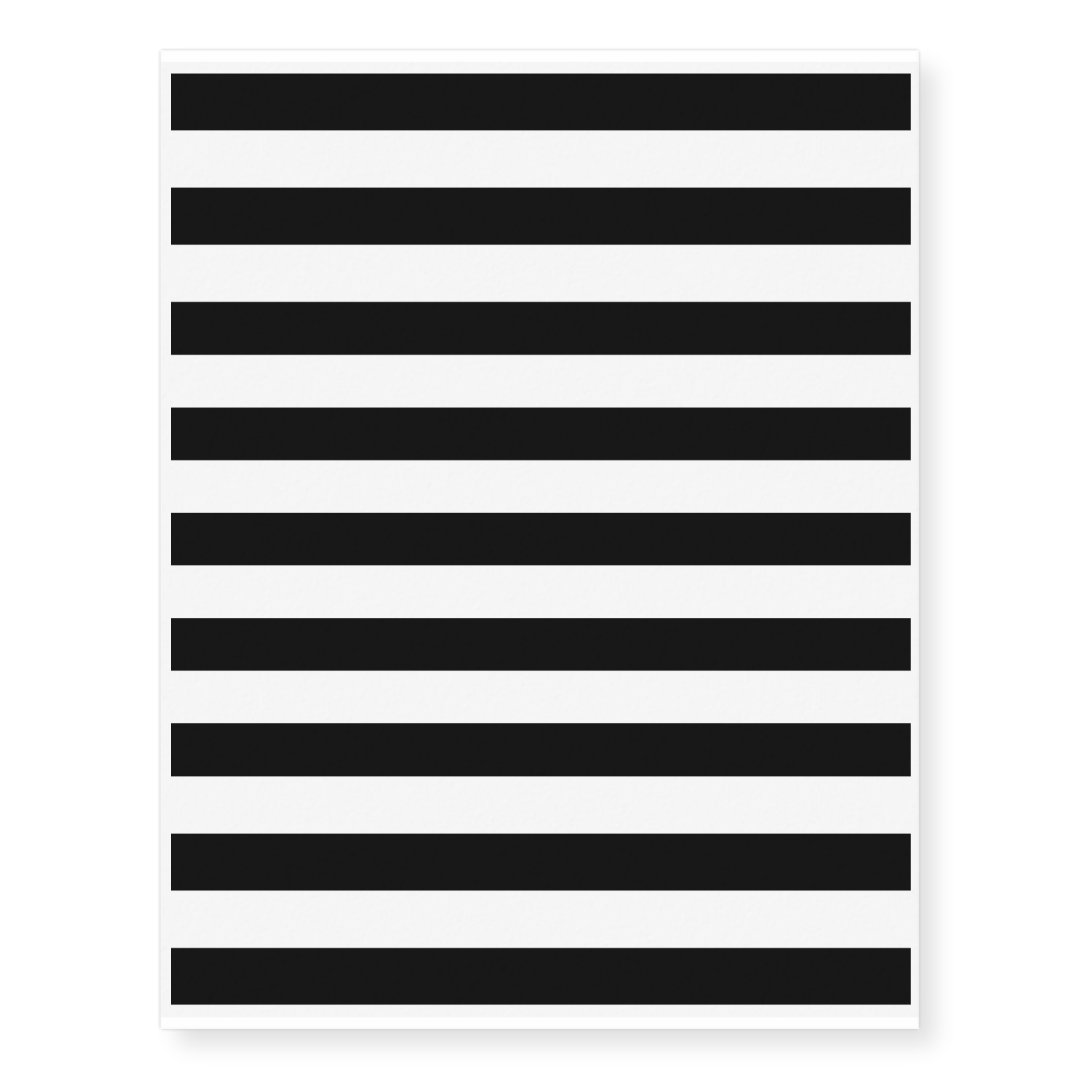 Black and White Stripe Pattern Temporary Tattoos | Zazzle