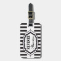 Black and White Stripe - Referee Luggage Tag | Zazzle
