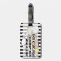 Black and White Stripe - Referee Luggage Tag | Zazzle