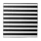Black and White Stripe | Striped Design Ceramic Tile | Zazzle