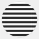 Black and White Stripe | Striped Design Classic Round Sticker | Zazzle