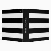 Black and White Striped Binder | Zazzle