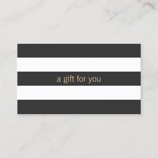 Black and White Striped Gift Card | Zazzle.com