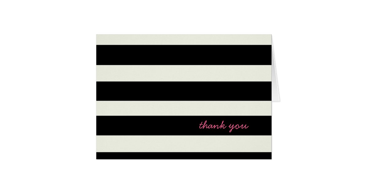 Black and White Striped Note Card | Zazzle.com