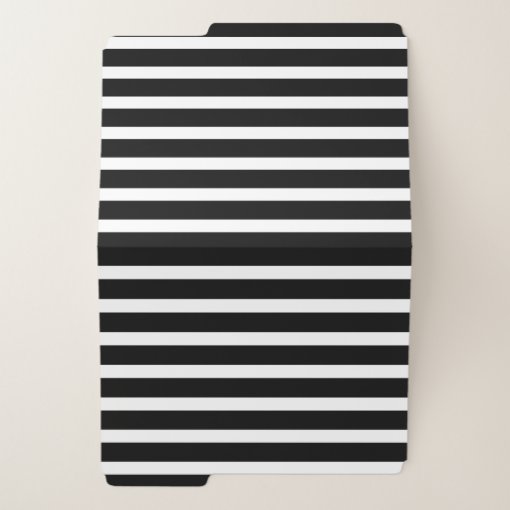 Black and White Striped Polka Dot File Folder | Zazzle