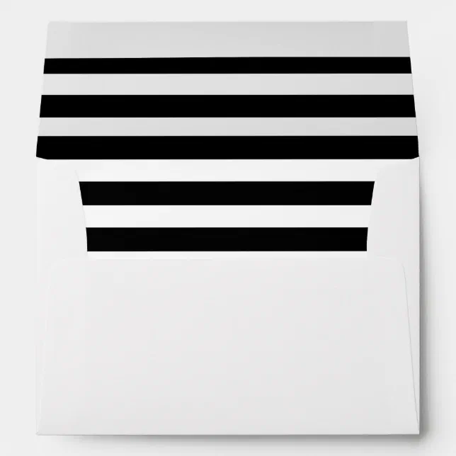 Black and White Stripes Envelope | Zazzle