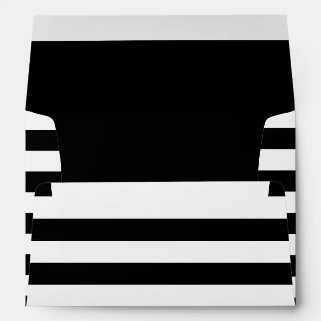 Black and White Stripes Envelope | Zazzle