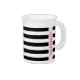 Black and White Stripes, Striped, Lines, Your Name Beverage Pitcher ...
