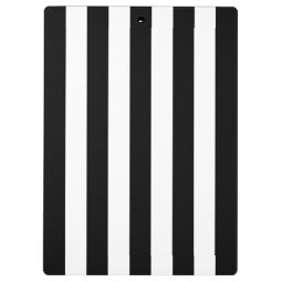 Black and White Stripes, Striped, Lines, Your Name Clipboard | Zazzle