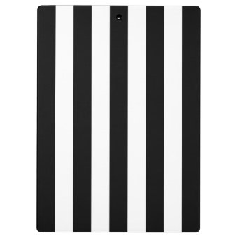 Black and White Stripes, Striped, Lines, Your Name Clipboard | Zazzle