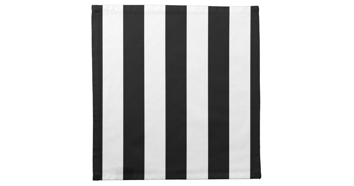 Black and White Stripes, Striped Pattern, Lines Cloth Napkin | Zazzle
