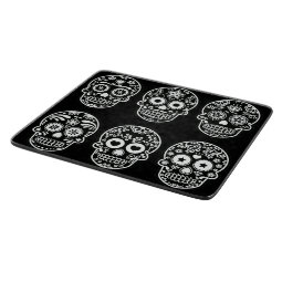 Black and White Sugar Skull Cutting Board | Zazzle