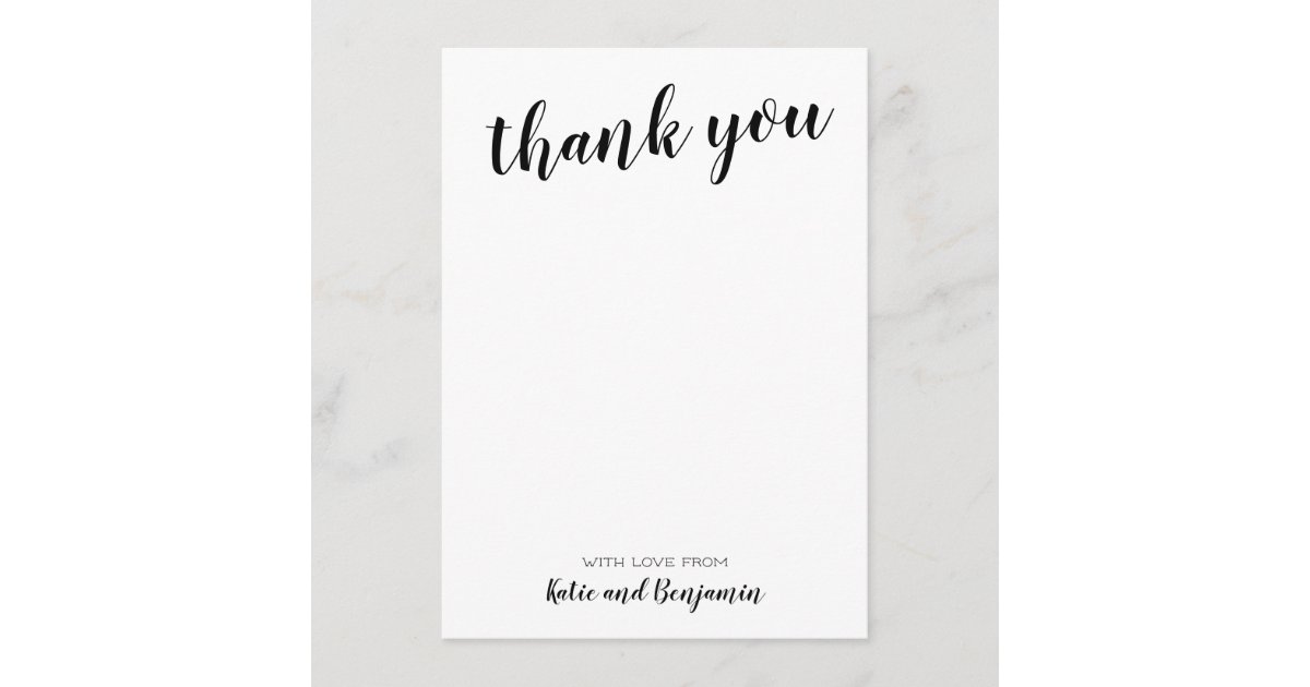 Black and White Thank You Notes | Zazzle.com