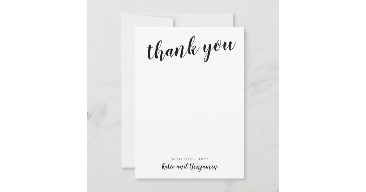 Black and White Thank You Notes | Zazzle