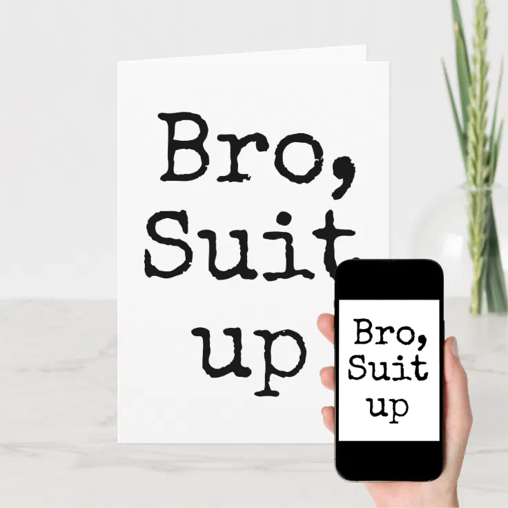 Black and White Thanks Bro Card, Groomsmen Gifts, Card | Zazzle