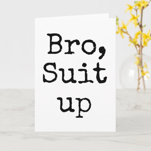 Black and White Thanks Bro Card, Groomsmen Gifts, Card | Zazzle