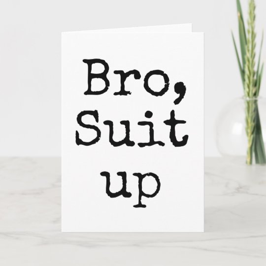 Black and White Thanks Bro Card, Groomsmen Gifts, Card | Zazzle.com