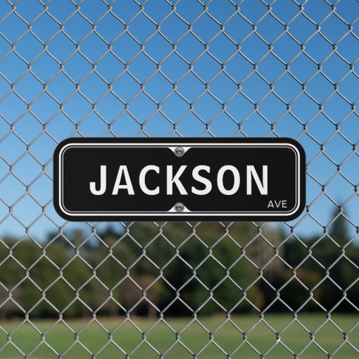 Black and white traditional custom street name metal sign | Zazzle