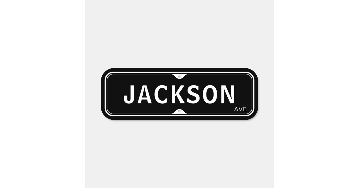 Black and white traditional custom street name metal sign | Zazzle