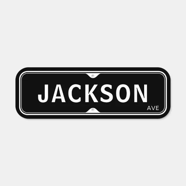 Black and white traditional custom street name metal sign | Zazzle