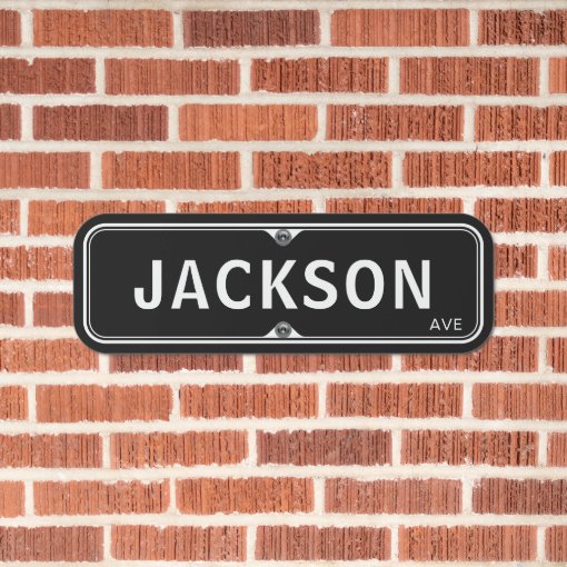 Black and white traditional custom street name metal sign | Zazzle