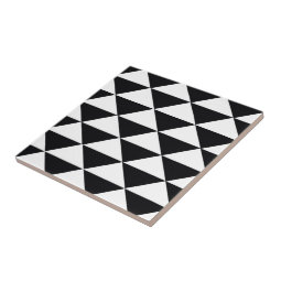 Black and White Triangles Tile | Zazzle