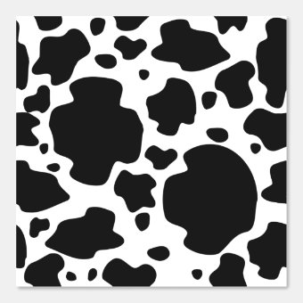 Black and White Unique Cow Pattern Wallpaper | Zazzle