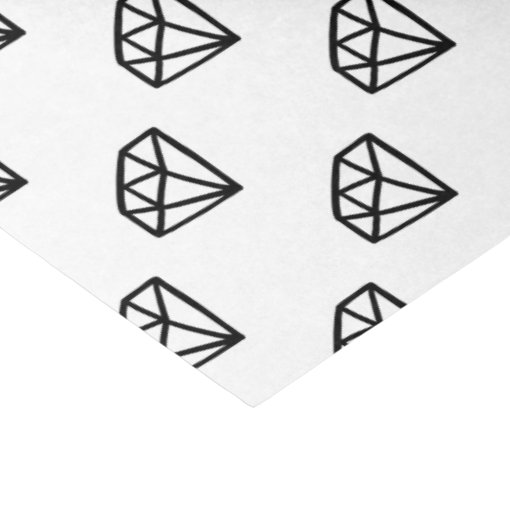 Black and white version of diamond tissue paper | Zazzle