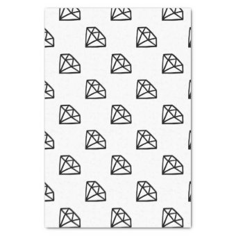 Black and white version of diamond tissue paper | Zazzle