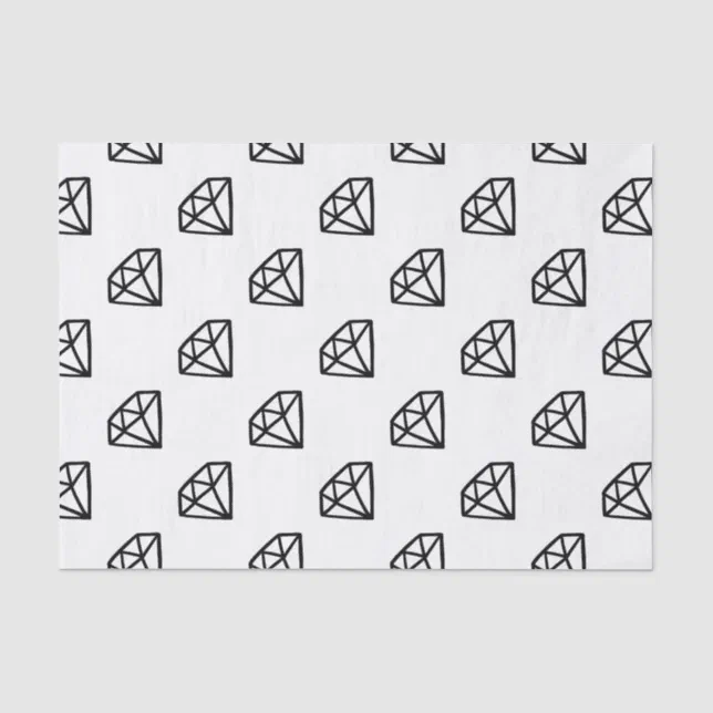 Black and white version of diamond tissue paper | Zazzle