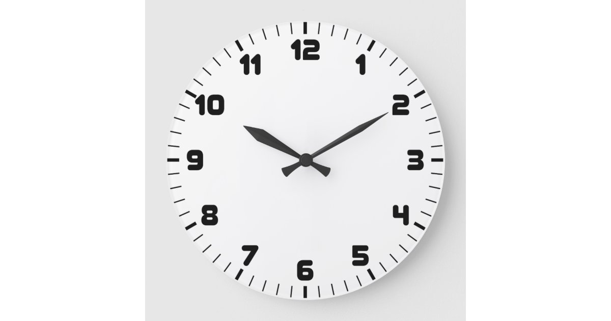 Black and White Wall Clock | Zazzle