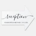 Black And White Wedding Reception This Way Arrow Sign | Zazzle