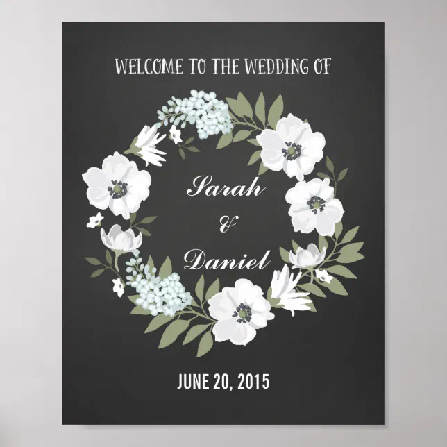 Black and White Welcome Poster Print | Zazzle