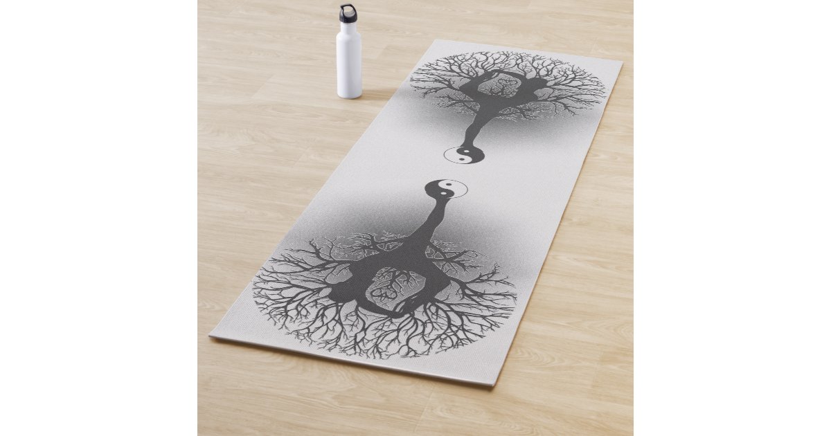 Black and White Yin Yang Tree Yoga Mat | Zazzle