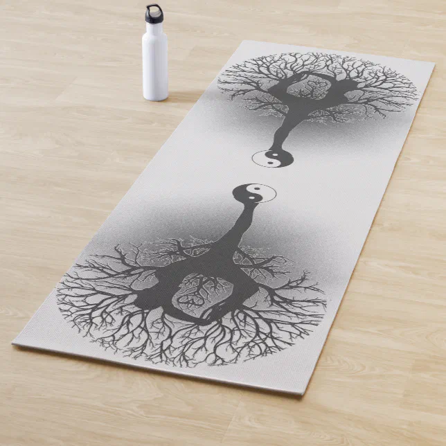 Black and White Yin Yang Tree Yoga Mat | Zazzle