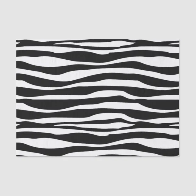 Black and White Zebra Animal Print Tissue Paper | Zazzle